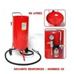 Sableuse professionnelle sur roulettes 30 L Ø 265 mm buses sablage ...